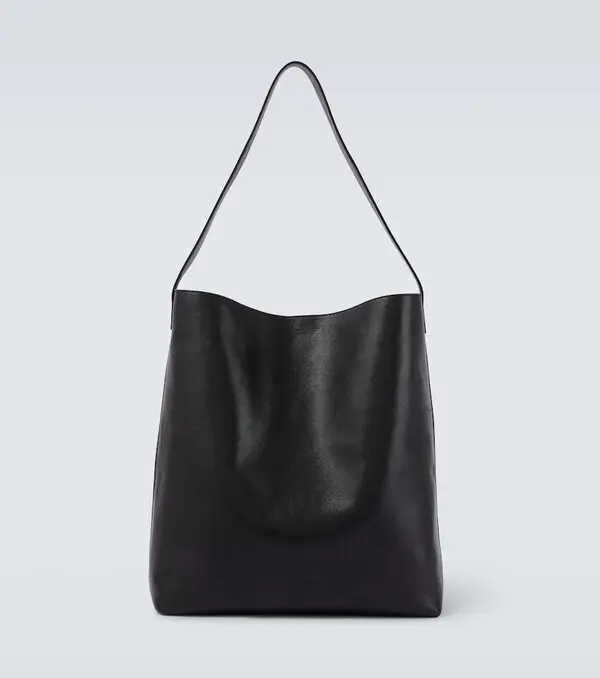 Saint Laurent Bold Leather Tote Bag - Black