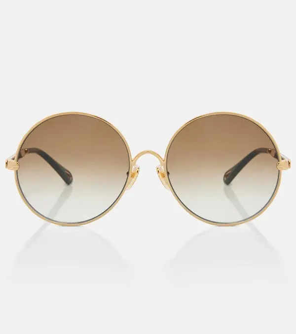 Chloé Aly Round Sunglasses - Gold