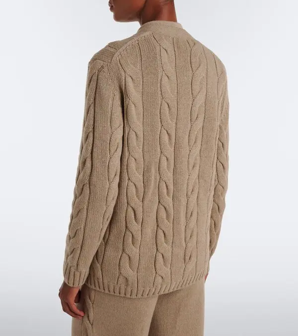 Loro Piana Napier Cable-knit Cashmere Cardigan