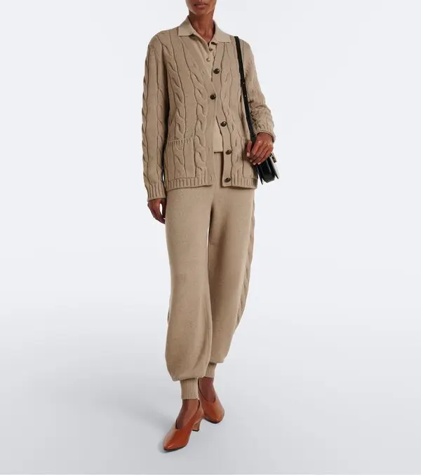 Loro Piana Napier Cable-knit Cashmere Cardigan