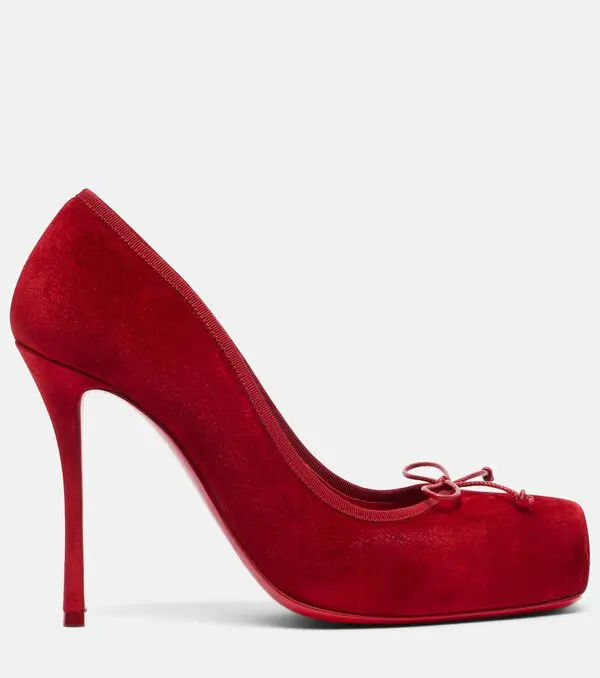 CHRISTIAN LOUBOUTIN Cassia Nodo 100 Suede Pumps