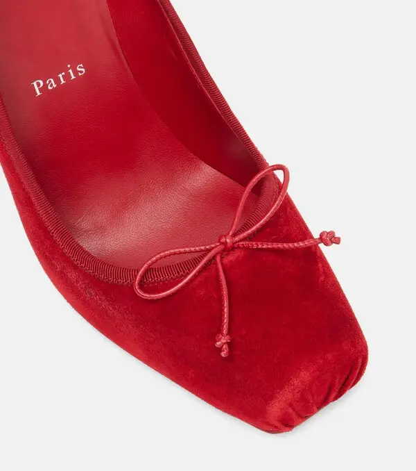 CHRISTIAN LOUBOUTIN Cassia Nodo 100 Suede Pumps