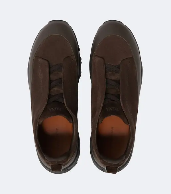 Zegna Triple Stitch Monte Suede Sneakers