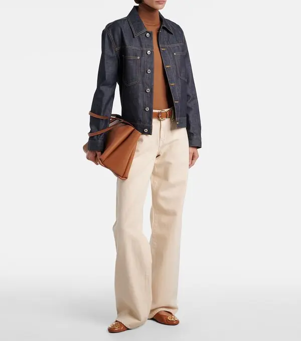 Tory Burch Reva Travel Leather Ballet Flats - Brown