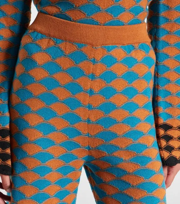 La DoubleJ Intarsia Knitted Wool Pants - Multicoloured