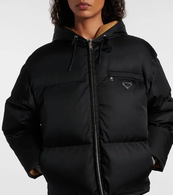 Prada Re-nylon Logo Down Jacket