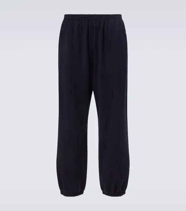 THE ROW Zaven Cashmere And Cotton Sweatpants - Blue