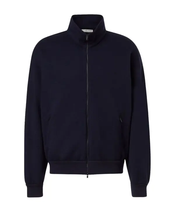THE ROW Cashmere And Cotton Bomber Jacket - Blue
