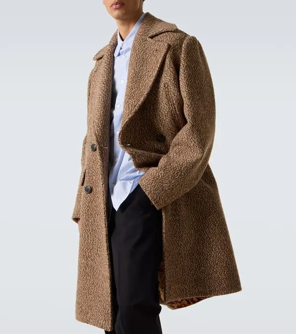 Dries Van Noten Double-breasted Wool-blend Coat
