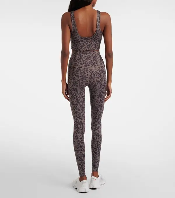 Varley Cori Cheetah-print Sports Bra - Brown