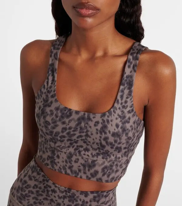 Varley Cori Cheetah-print Sports Bra - Brown