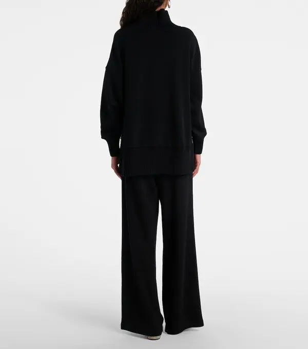 Varley Barker Jersey Turtleneck Sweater - Black