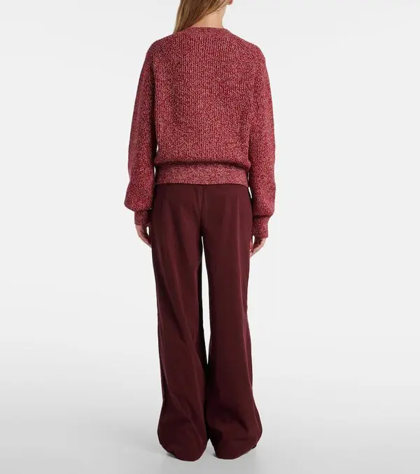 Varley Patricia Ribbed-knit Cardigan - Red