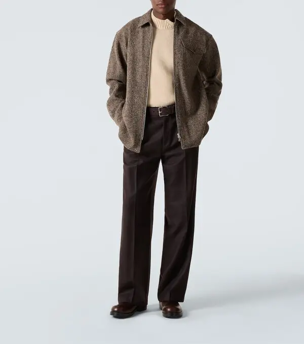 Dries Van Noten Wool And Cotton-blend Tweed Overshirt - Grey