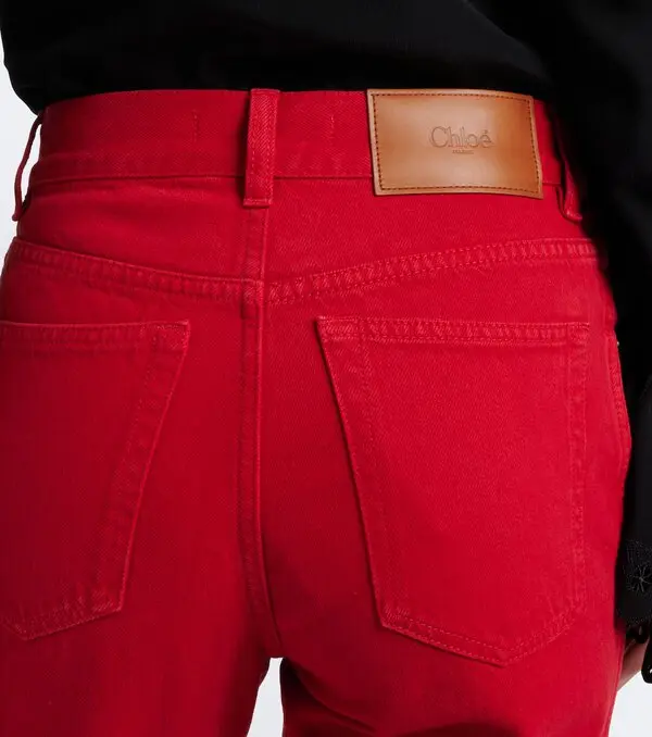 Chloé High-rise Slim Jeans - Red