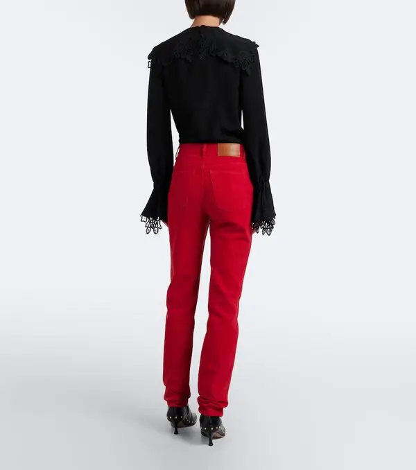 Chloé High-rise Slim Jeans - Red