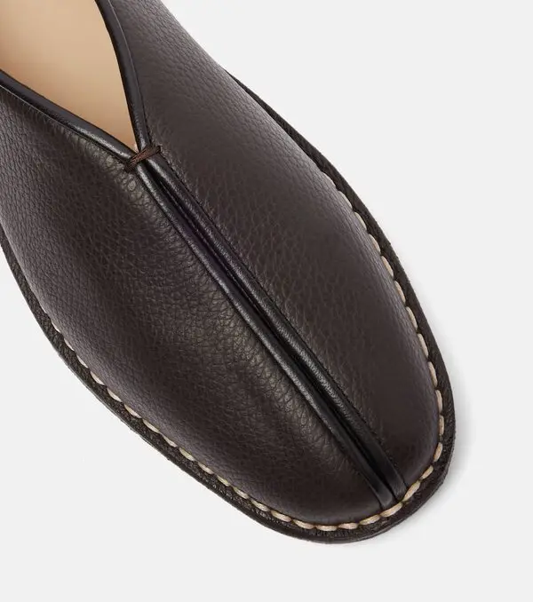 LEMAIRE Piped Leather Loafers