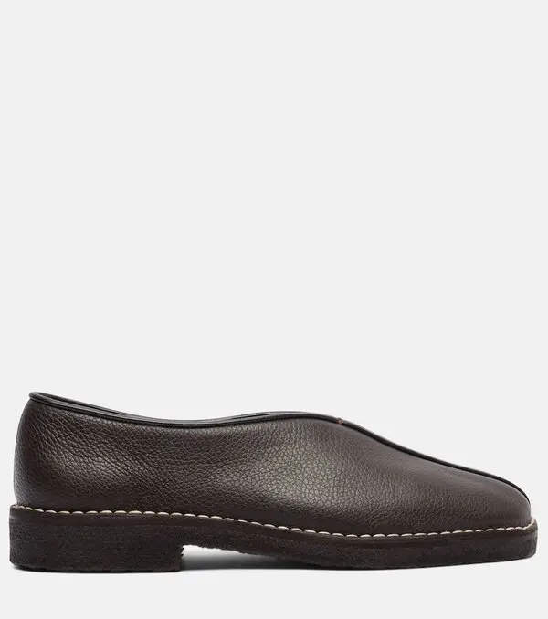 LEMAIRE Piped Leather Loafers