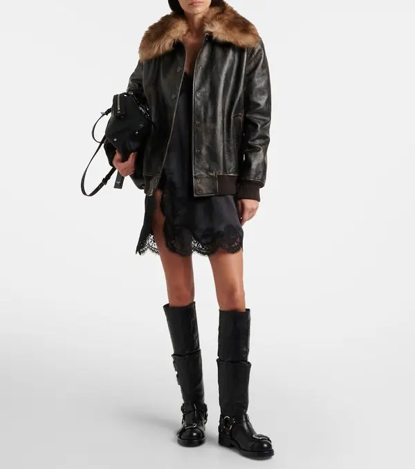 Dolce & Gabbana Leather Knee-high Boots - Black