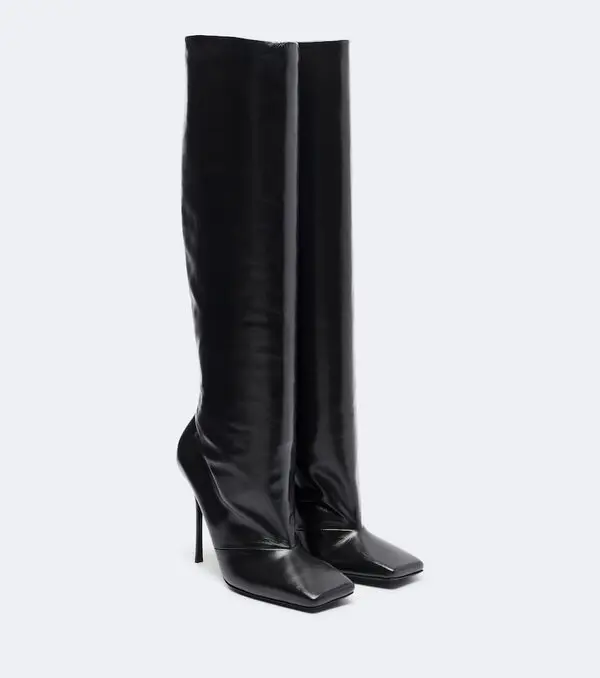 Dolce & Gabbana Leather Knee-high Boots - Black