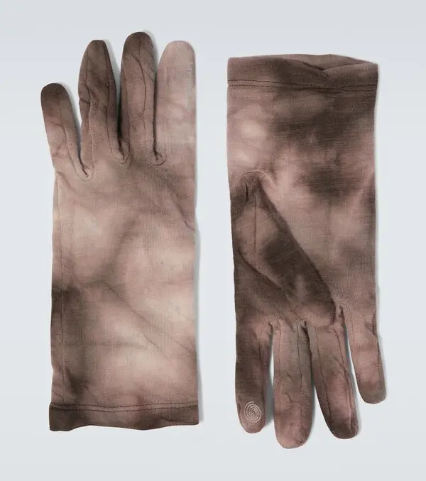 Satisfy Cloudmerino Tie-dye Wool Gloves - Brown