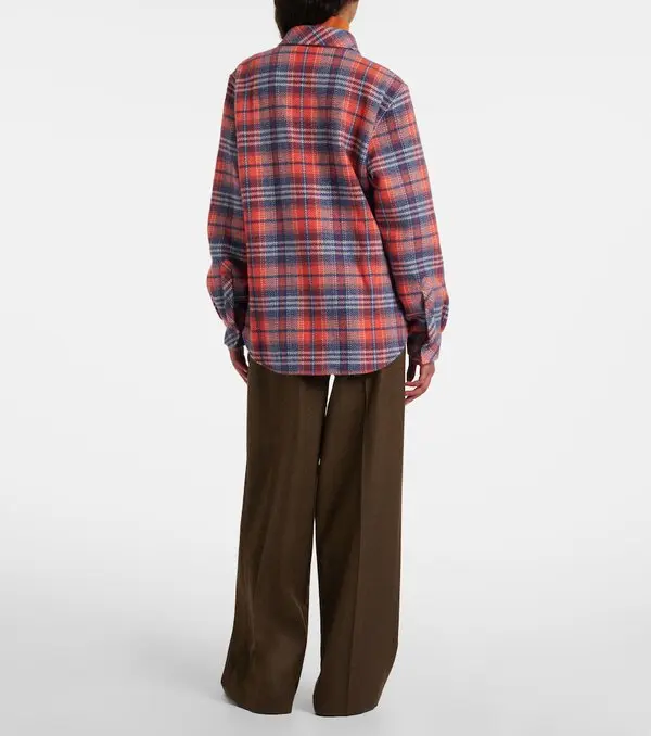 GOD'S TRUE CASHMERE Americana Plaid Cashmere Shirt
