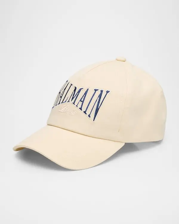 Balmain Logo-engraved Cotton Baseball Cap - Gww Nature