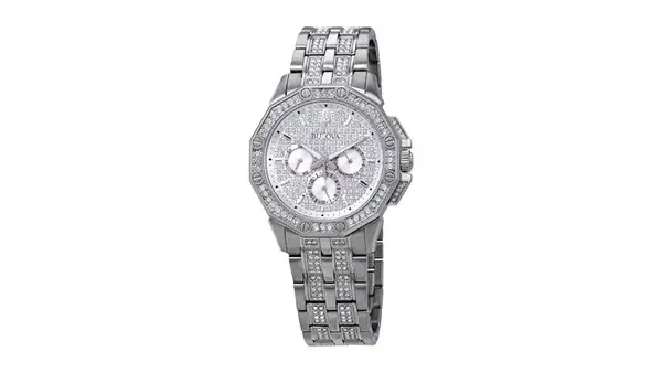 Bulova Octava Swarovski Crystal Embellished Watch - Stainless Steel