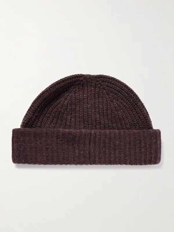 Nn07 Sailor 6650 Ribbed Wool-blend Beanie - Brown