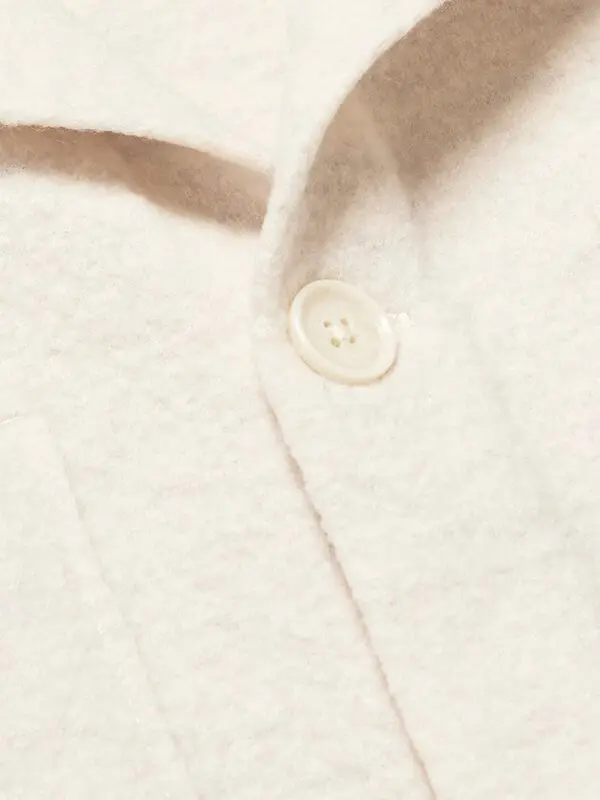 Nn07 Jonas 6398 Brushed Merino Wool Overshirt - Neutrals