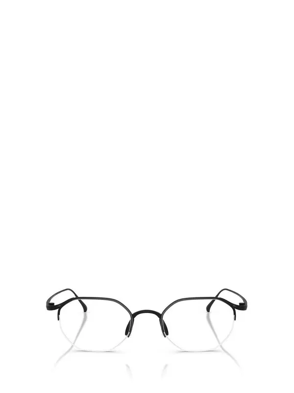 Giorgio Armani Oval Eyeglasses - Matte Black