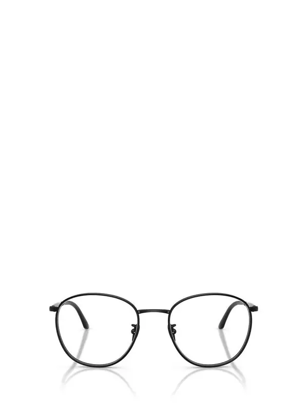Giorgio Armani Round Eyeglasses - Matte Black