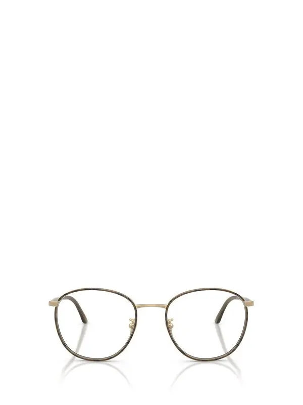 Giorgio Armani Round Frame Eyeglasses - Matte Pale Gold