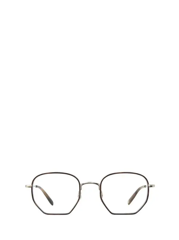 Garrett Leight Irregular Eyeglasses - Bio Hopps Tortoise-brushed Silver-army Tortoise
