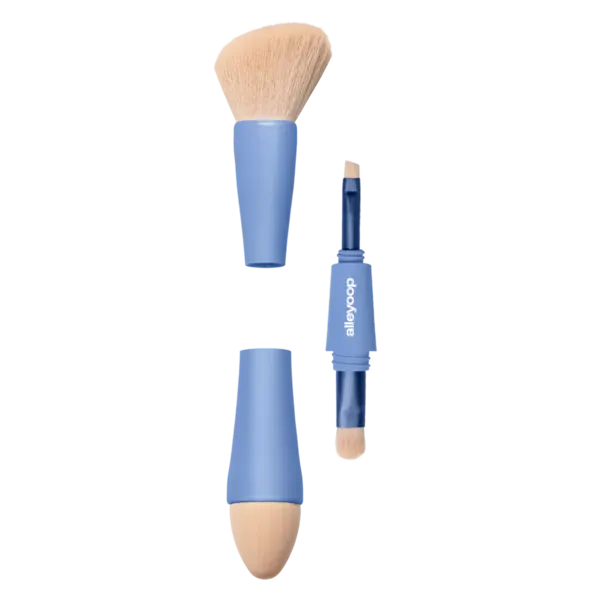 ALLEYOOP Multi-tasker 4-in-1 Makeup Brush Set - One-color