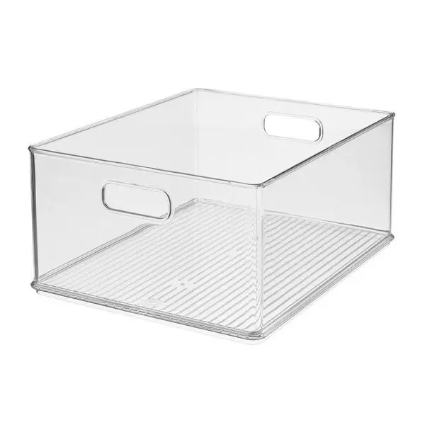 IDESIGN Stackable Storage Bin With Handles - One-color