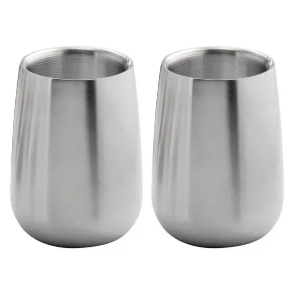 IDESIGN Brushed Stainless Steel Bathroom Tumbler - One-color