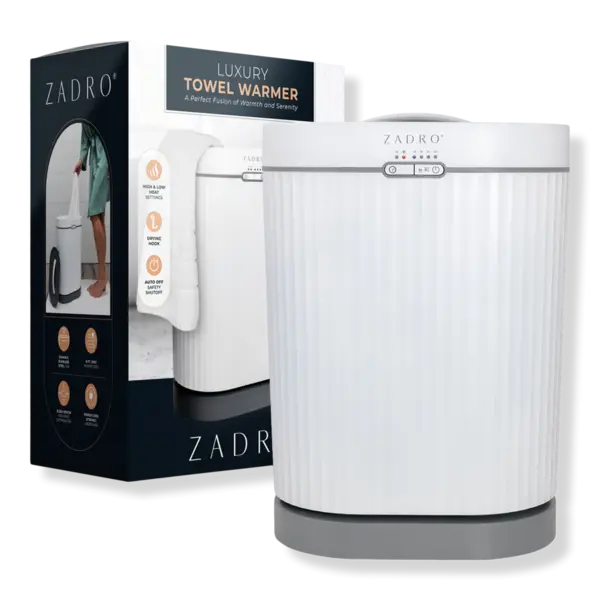 ZADRO Fluted Towel Warmer - White/gray