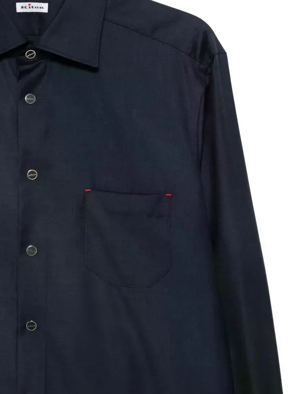 Kiton Chest-pocket Buttoned Shirt
