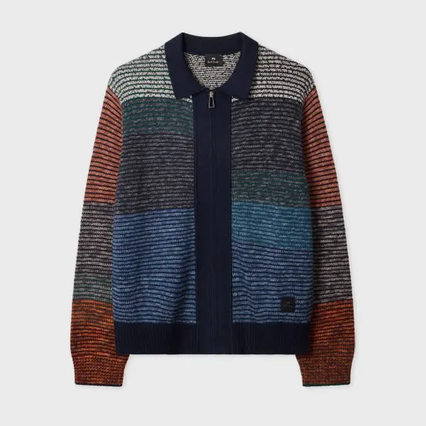 Paul Smith Colour-block Zip-through Cardigan