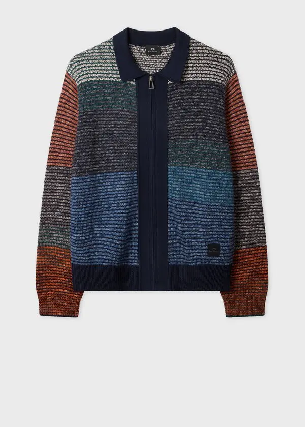 Paul Smith Colour-block Zip-through Cardigan