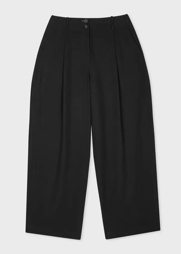 Paul Smith Lyocell-linen Blend Barrel Leg Trousers