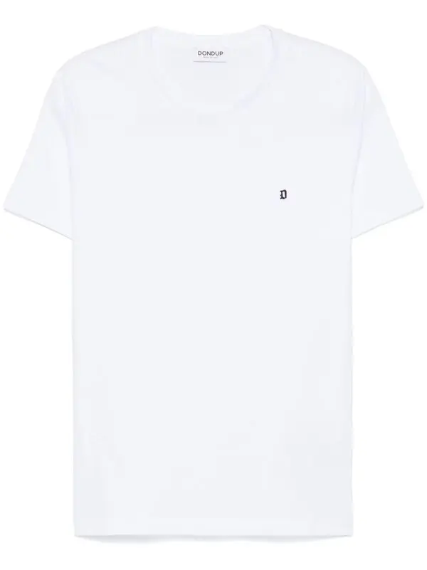 DONDUP Short Sleeves T-shirt With Small Logo - White