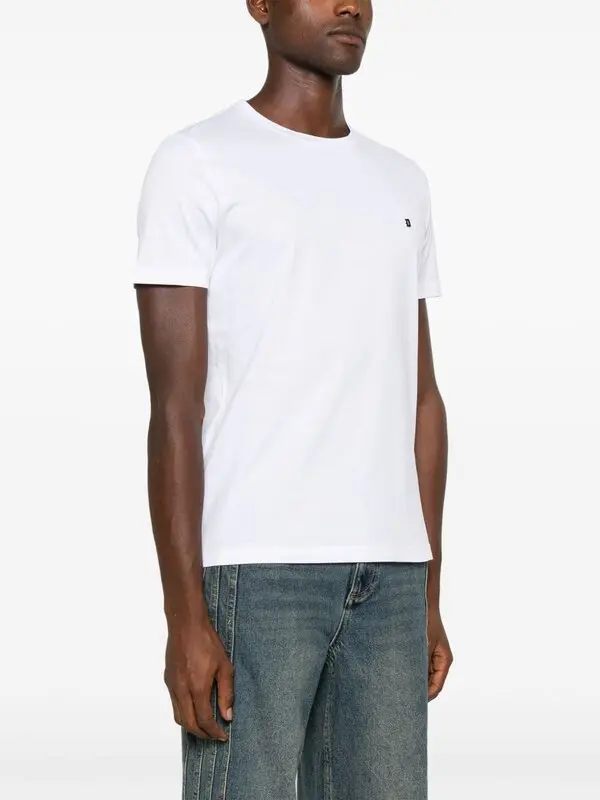 DONDUP Short Sleeves T-shirt With Small Logo - White