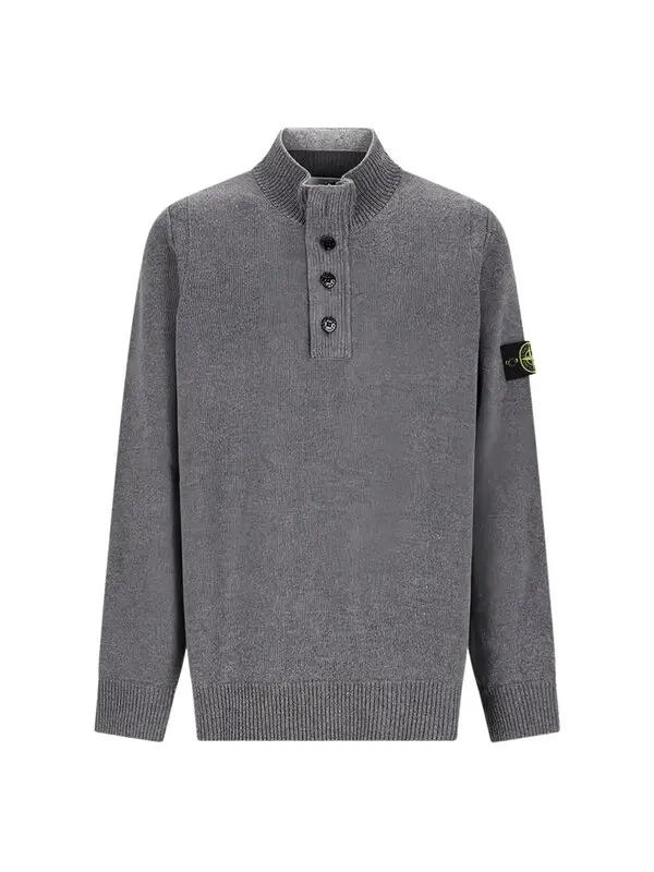 Stone Island Long-sleeved Polo Shirt With Buttons