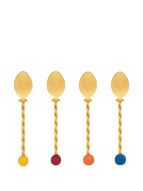 BITOSSI HOME Torchon Dessert Spoon - Gold