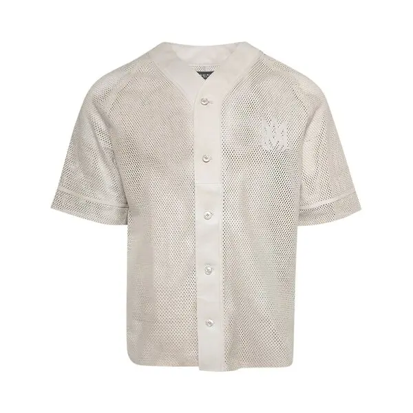 Amiri Ma Perforated Baseball Shirt