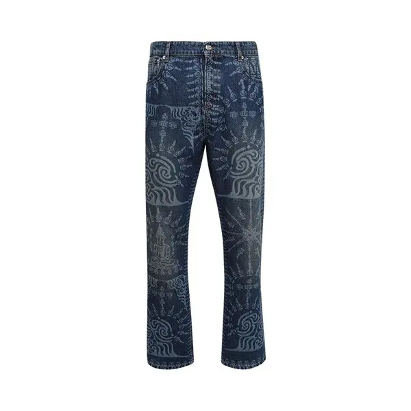 BLUEMARBLE Laser Print Straight Leg Jeans