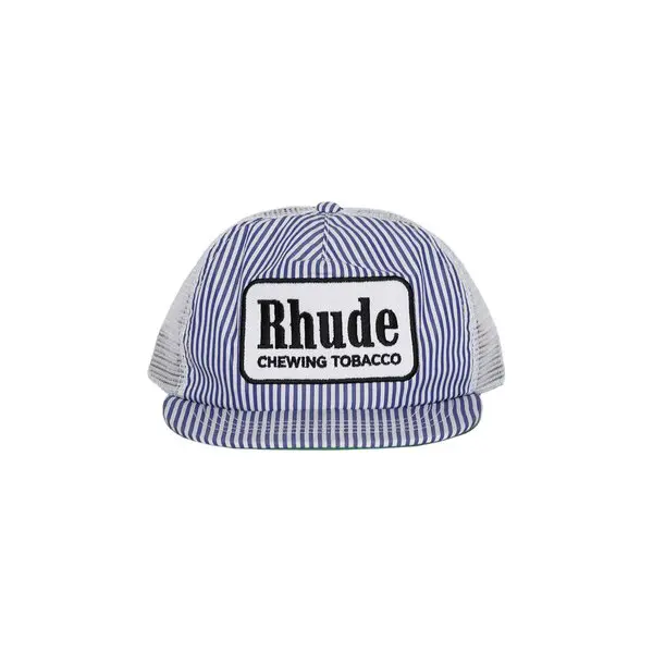 Rhude Striped Trucker Cap - Blue