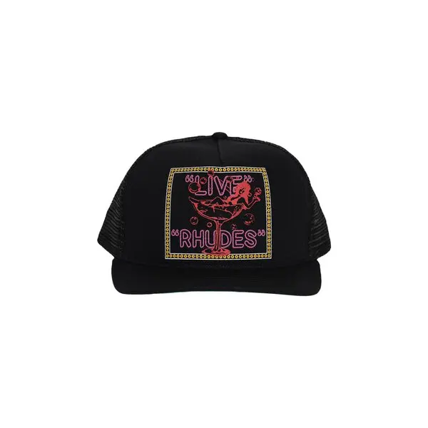 Rhude Live Rhudes Trucker Hat - Black